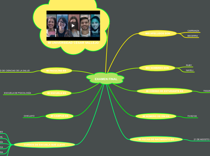 EXAMEN FINAL - Mind Map